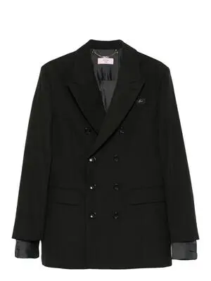 Martine Rose Double-breasted Pinstripe Jacket - Black