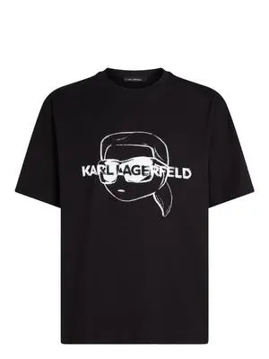 Karl Lagerfeld Ikon-patch T-shirt - Black