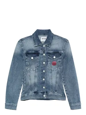 Moschino Logo-patch Denim Jacket - Blue