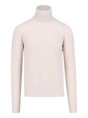 DRUMOHR Roll-neck Cashmere Sweater - Neutrals