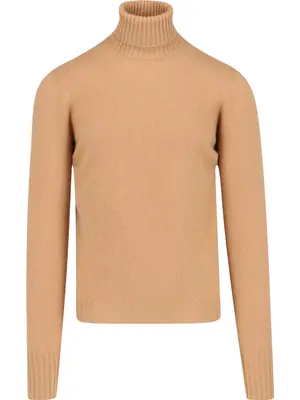 DRUMOHR Roll-neck Cashmere Sweater - Neutrals