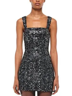 Simkhai Benson Sequined Mini Dress - Black