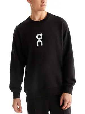On Club Regular Fit Graphic Sweatshirt - Black