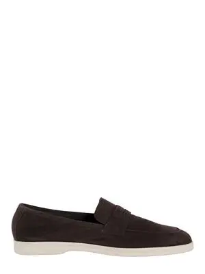SOPHIQUE Essenziale Suede Penny Loafers - Brown