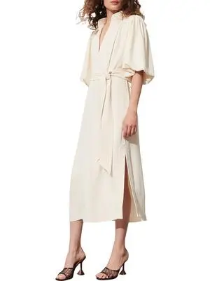 Figue Figue Dani Belted Shirtdress Chalk
