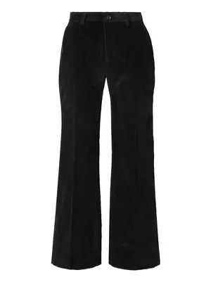 Bally Cotton-corduroy Flared Pants - Black