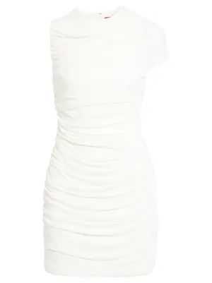 Halston Sarina Ruched Mini Dress - Ivory