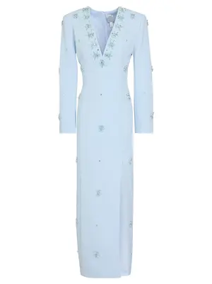 Huishan Zhang Aurore Crystal-embellished Gown - Sky Blue
