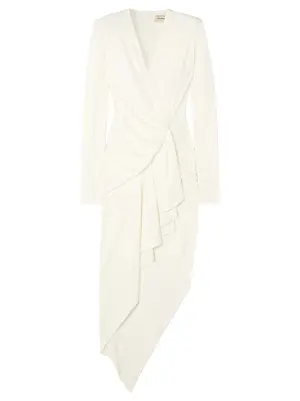 Alexandre Vauthier Wrap-effect Asymmetric Dress - Off-white