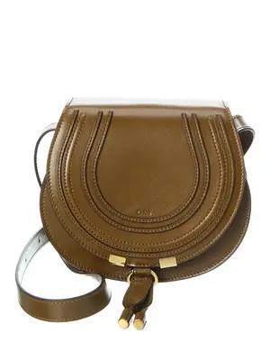 Chloé Chloé Marcie Leather Saddle Bag Brown