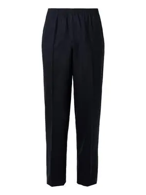 Loro Piana Gaspard Tapered Virgin Wool And Cashmere-blend Trousers - Blue