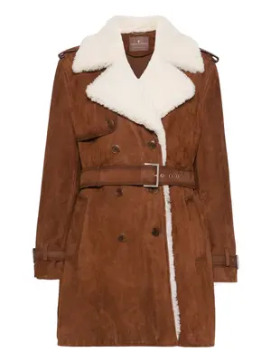ERMANNO SCERVINO Ermanno Scervino Shearling Suede Coat