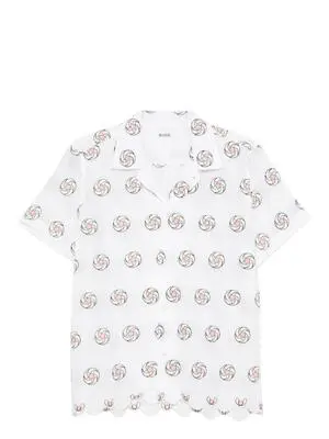 BODE Floral Aperture Shirt - White