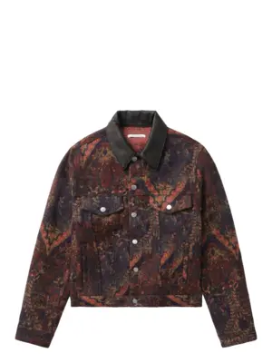 SUNFLOWER Sunflower Abstract-Pattern Denim Jacket