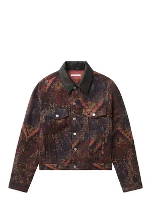 SUNFLOWER Sunflower Abstract-Pattern Denim Jacket