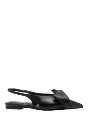 ANINE BING Bow-detail Ballet Flats - Black