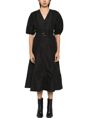 3.1 Phillip Lim Gathered Sleeve Dress - Black