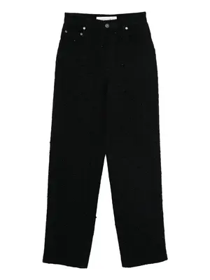 Golden Goose Crystal-embellished Straight Leg Trousers - Black