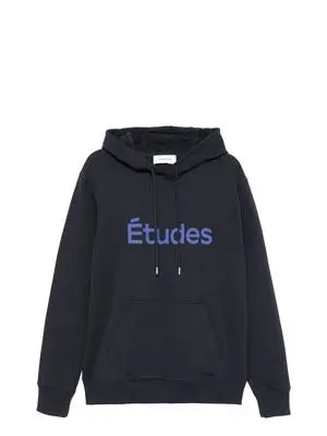 Études Studio Logo-print Hoodie - Blue