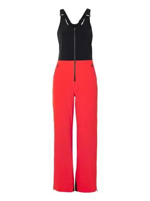 Aztech Mountain Top To Bottom Paneled Stretch Salopettes - Red