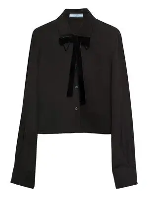 Prada Crepe De Chine Shirt - Black
