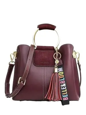 BELLE & BLOOM Twilight Leather Crossbody Bag - Merlot