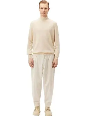 Gobi Cashmere Essential Mock Neck Cashmere Sweater - Off White