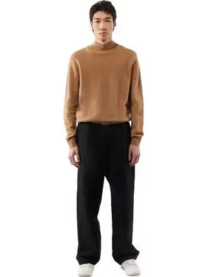 Gobi Cashmere Essential Mock Neck Cashmere Sweater - Sheepskin