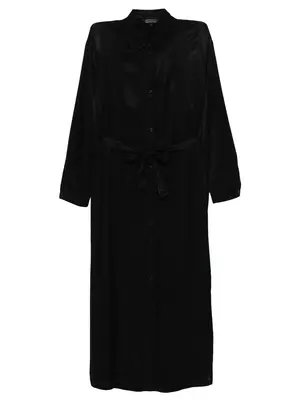 Armani Exchange Belted Midi Shirt Dress - Black