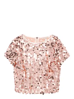 BLANCA VITA Sequinned Top - Pink