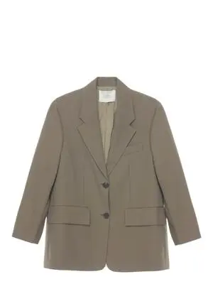 Studio Nicholson Wool Single Breasted Blazer Jacket - Brown