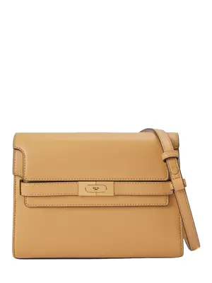 Tory Burch TORY BURCH Lee Radziwill Leather Shoulder Bag Beige