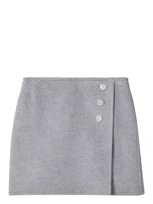 Tory Burch Wool Mini Skirt - Grey
