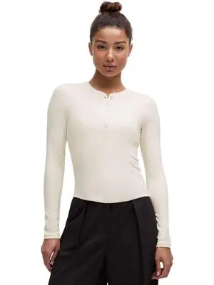 Lululemon Long-sleeve Henley - Light Ivory