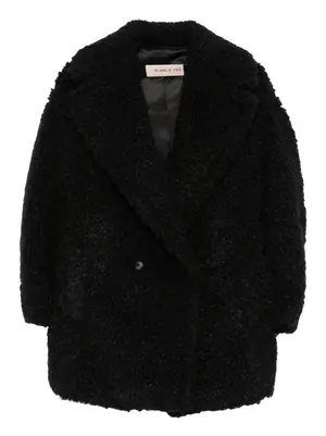 BLANCA VITA Chary Faux Shearling Coat - Black