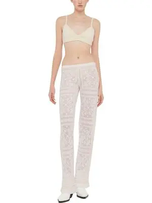 Alanui Alanui Kiss By The Book Straight-keg Trousers White