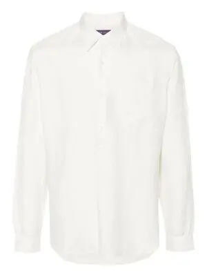 Ralph Lauren Purple Label Poplin Silk-blend Shirt - White
