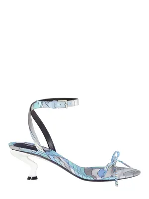 Emilio Pucci Iride-print Sandals - Blue