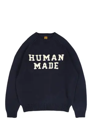 HUMAN MADE Bear Raglan Knit Sweater - Blue