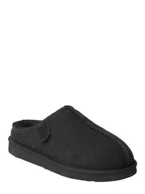 DEARFOAMS Fireside Grafton Shearling Clog Slipper - Black