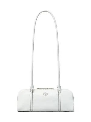 Tory Burch Micro Marshmallow T Monogram Crinkle Leather Satchel - White