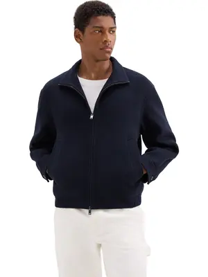 Theory Theory Straight Jacket In Double-Face Wool-Cashmere Baltic