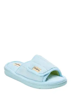 DEARFOAMS Mickey Terry Adjustable Slide Slipper - Blue Wash