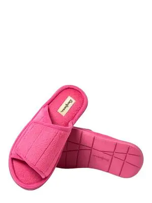 DEARFOAMS Mickey Terry Adjustable Slide Slipper - Paradise Pink