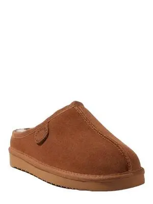DEARFOAMS Fireside Greta Shearling Clog Slipper - Chestnut