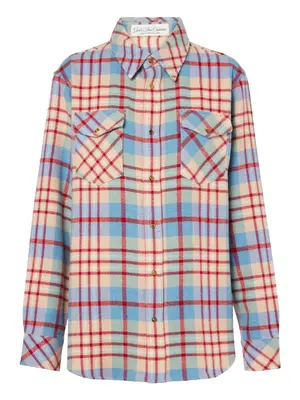 GOD'S TRUE CASHMERE Al’s Run Plaid Cashmere Shirt - Multicoloured