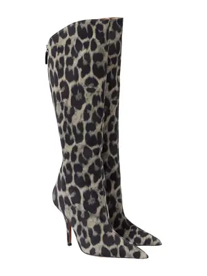 Paris Texas Leopard Print Calf Hair Knee-high Boots - Multicoloured