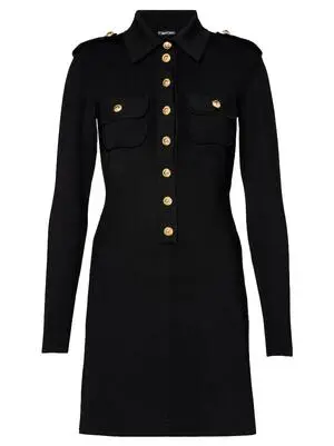 TOM FORD Knitted Shirt Dress - Black