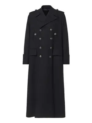 Dolce & Gabbana Double-breasted Wool-blend Coat - Black