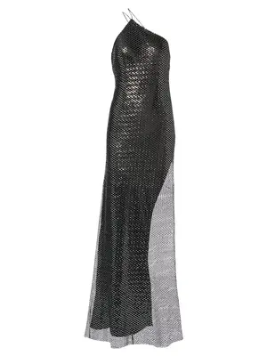 THE SEI Sequined One-shoulder Gown - Silver